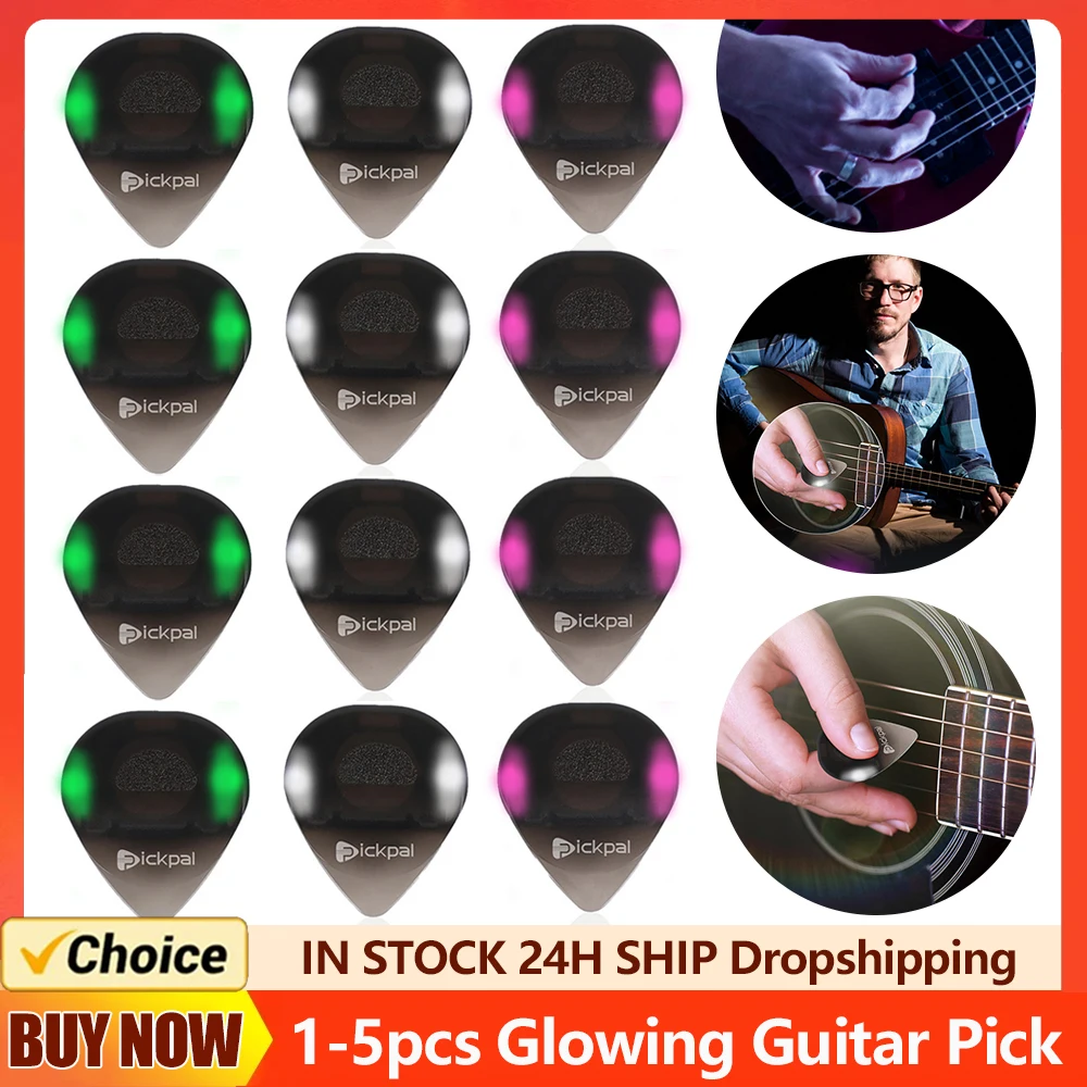 Electric-Guitar-Picks-with-High-Sensitivity-LED-Light-Musical ...