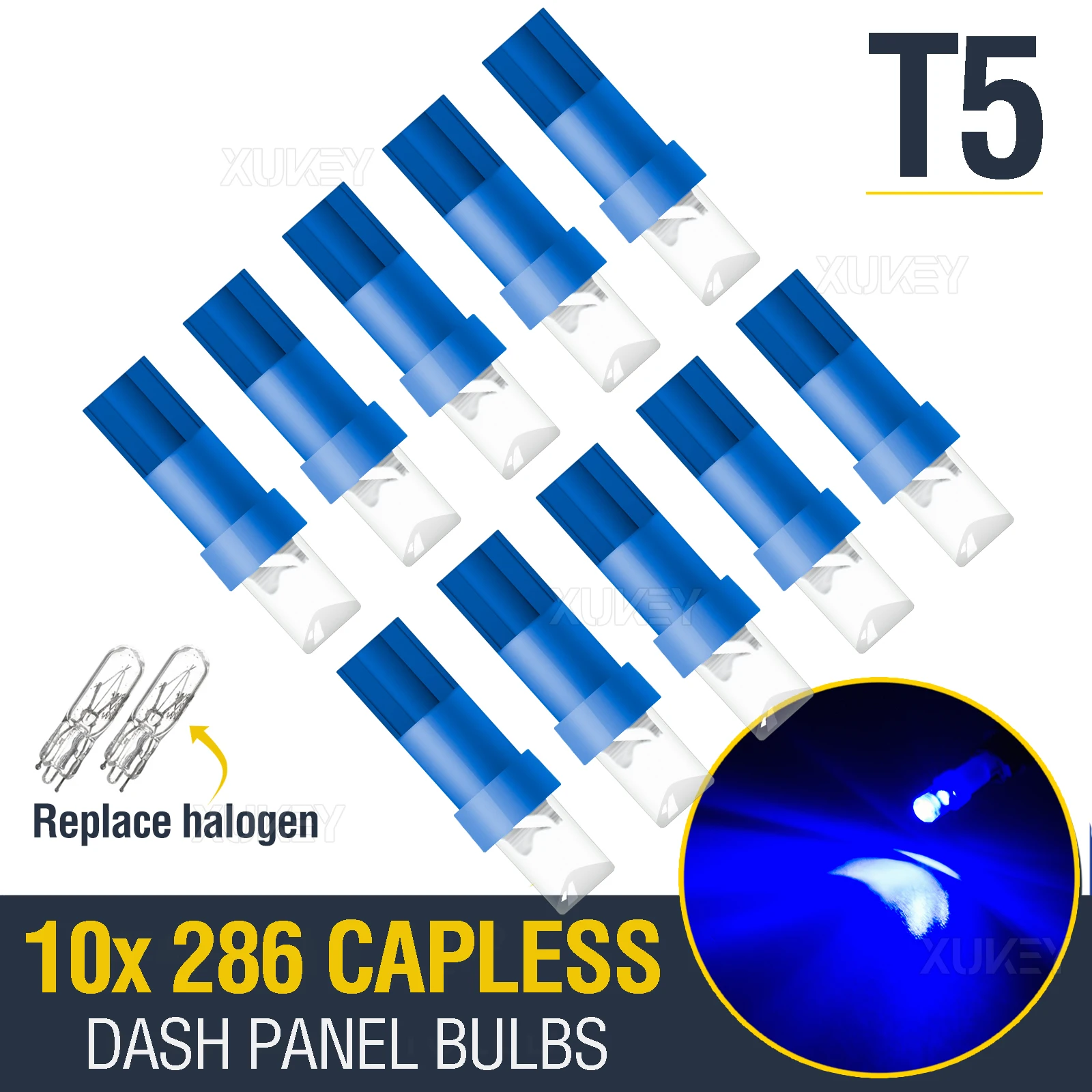 10Pcs-White-Car-Interior-Sun-Visor-Vanity-Mirror-Lights-T5-LED-Bulbs ...