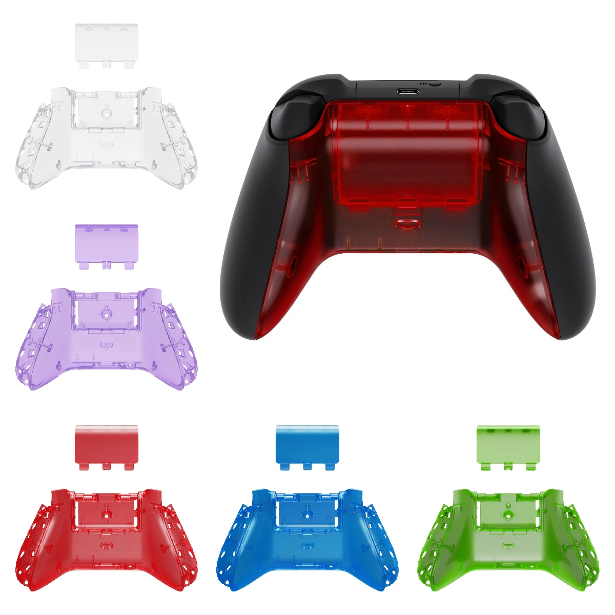 eXtremeRate-Clear-Custom-Bottom-Shell-with-Battery-Cover-for-Xbox-Core ...