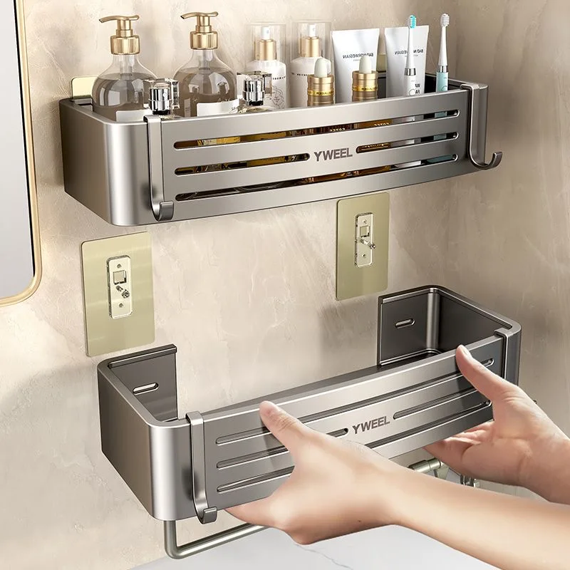No-Drill-Bathroom-Shelf-Shelves-Shampoo-Makeup-Storage-Holder-Kitchen ...