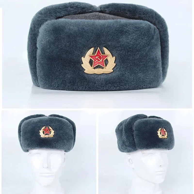 High-Precision Replica Soviet Russian Ushanka Cotton Hat M69 Red Army ...