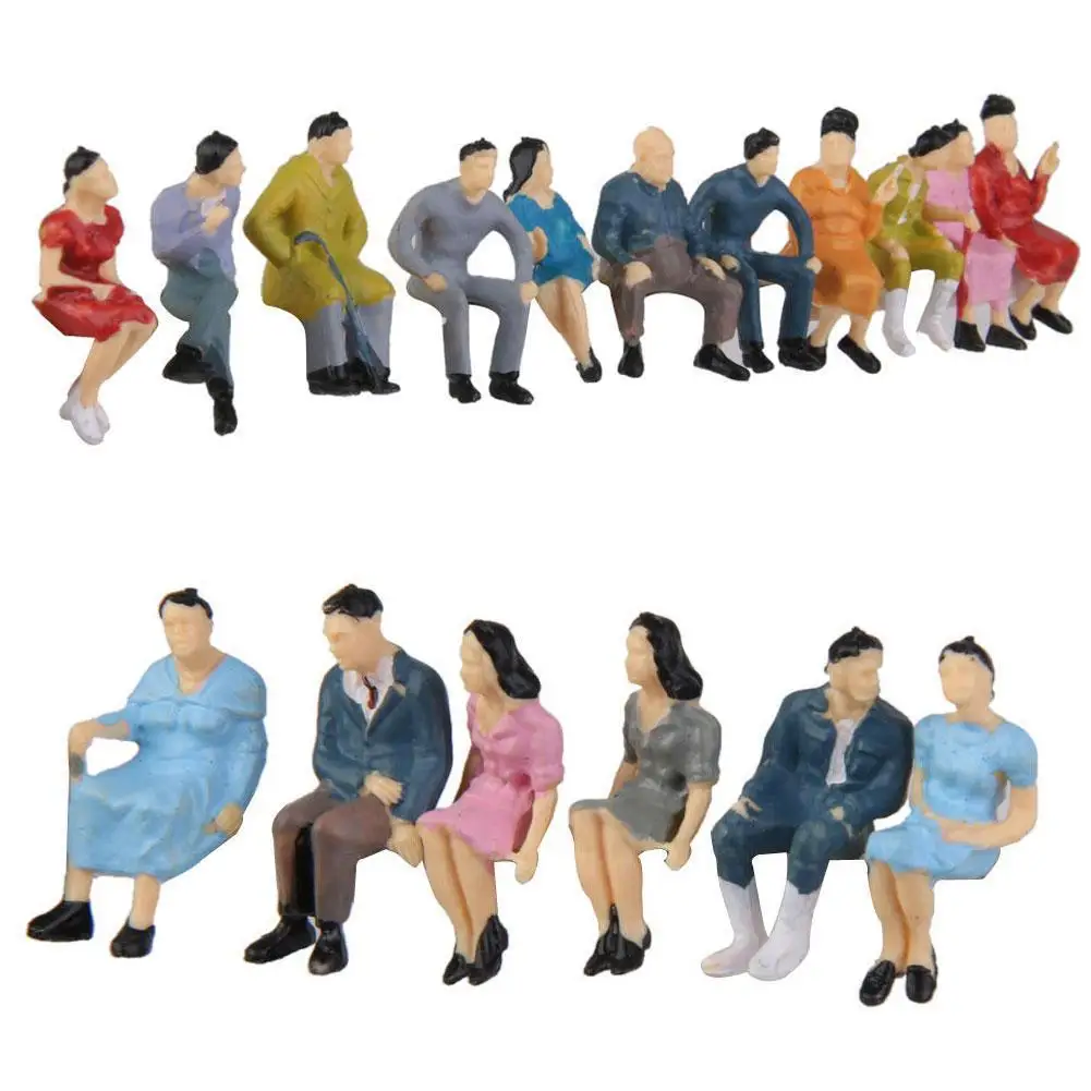 1:87 5pcs Building Small Sitting Man Sand Table Model Craft Toys ...