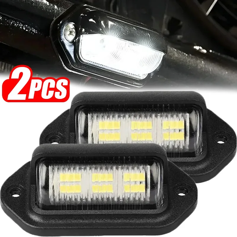 6 LED Car License Number Plate Light Waterproof License Plate Tail Bulb ...