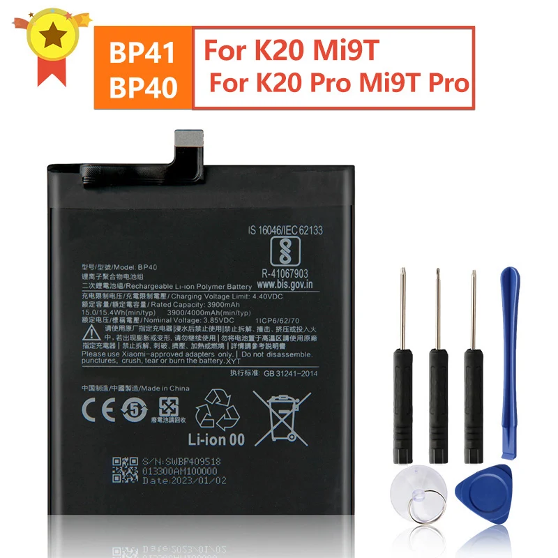 Replacement Battery BP41 BP40 For Xiaomi Redmi K20 Pro Mi 9T Pro Mi9T ...