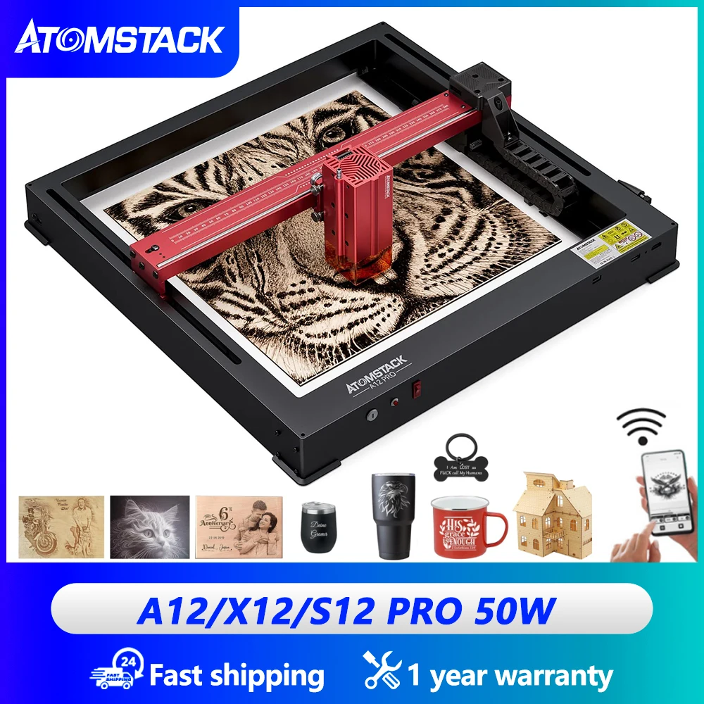 Atomstack-A12-X12-Pro-50W-Lazer-Engraving-Machine-With-Wifi-Control ...