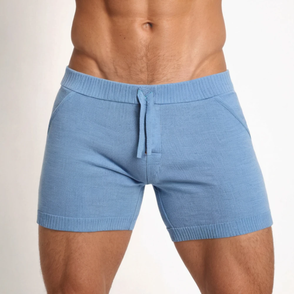 Men-s-Shorts-Sexy-Tight-Solid-Color-Drawstring-Causal-Sports-Gym-Short ...