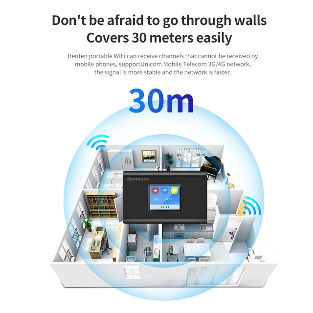 Benton M100 Unlock Portable Wireless Router Modem 4G+ Lte Cat 6 300Mbps ...