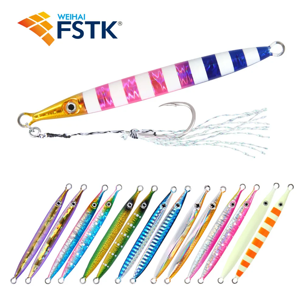 WEIHAI FSTK Metal Jigging Spoon 15G 25G 30G 40G Off Shore JIG Cast Sea Bass Lure Artificial Bait ...
