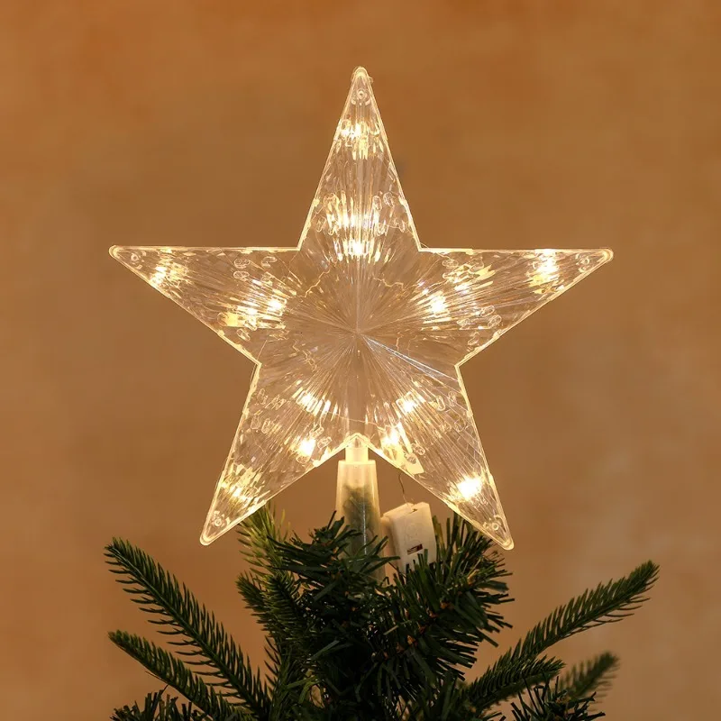 1Pcs Warm White LED Lamp Christmas Tree Decoration Stars Lights Home ...