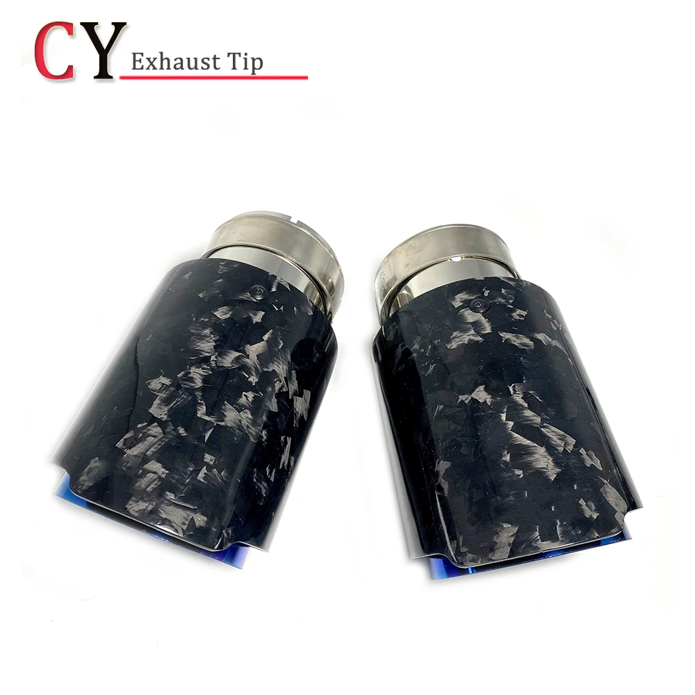 1pcs Car Forged Glossy Carbon Muffler Tip Exhaust System Universal ...