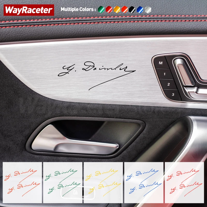 2 Pcs Car Interior Dashboard G Daimler Signature Sticker Window Vinyl ...