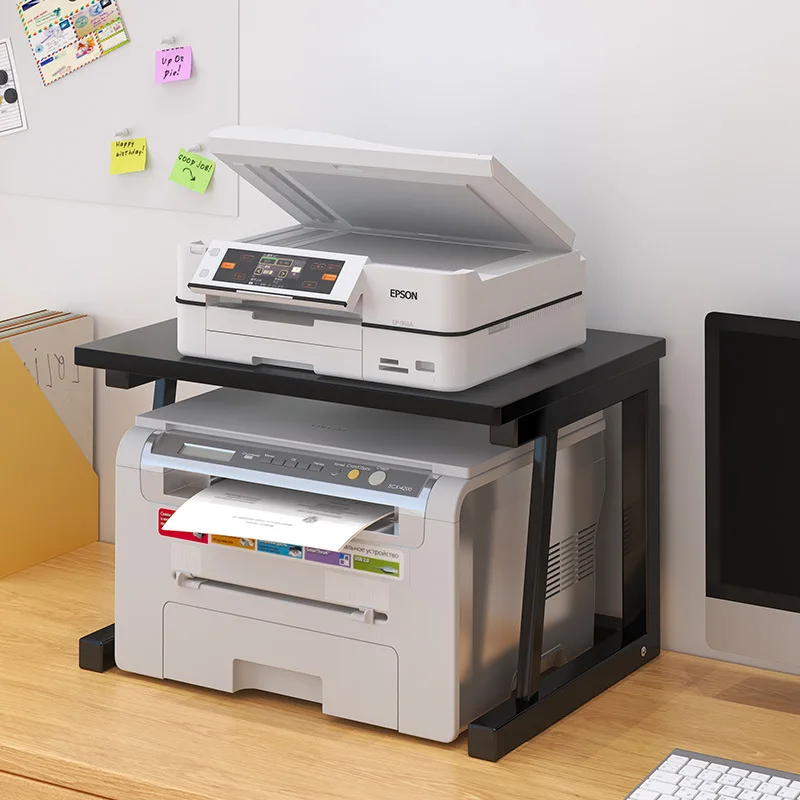 Desktop-Printer-Rack-Office-Desk-Creative-Double-layer-Storage-Shelf ...