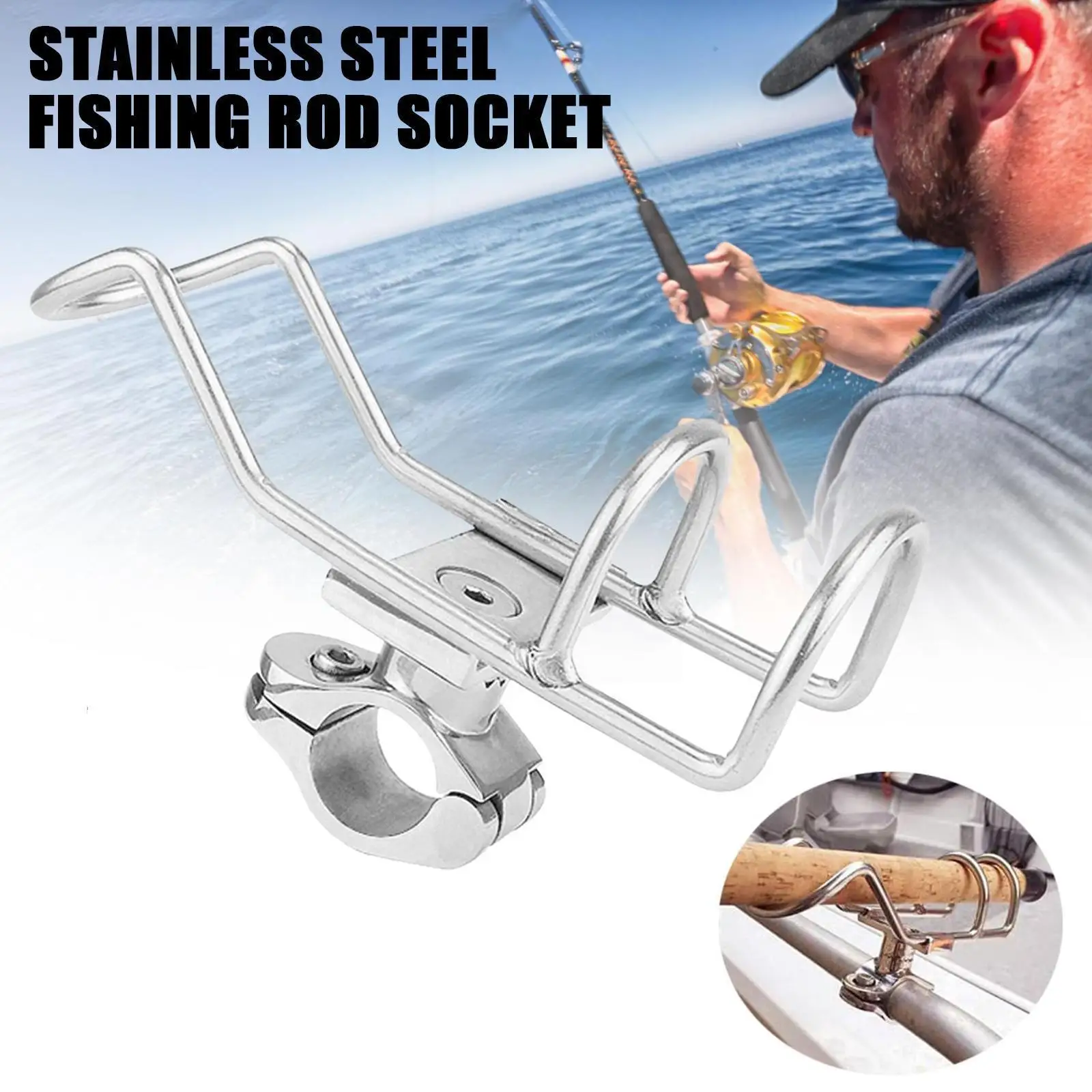 Steel-316-Fishing-Rod-Rack-Holder-Pole-Bracket-Mount-Boat-On-Rail-Q3T7 ...