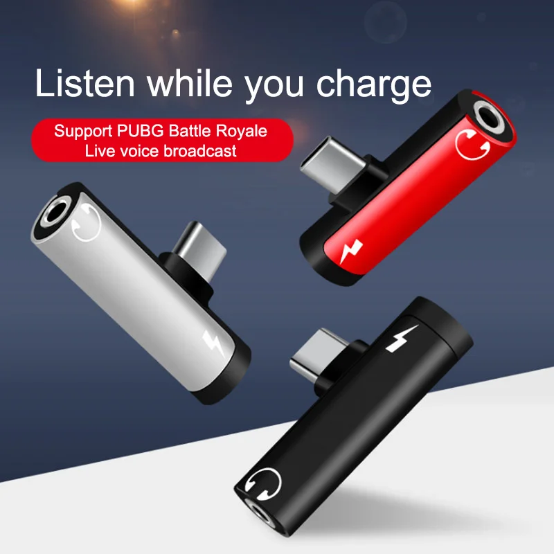 type-c 2-in-1 Audio adapter Mobile Phone charging headphone call ...