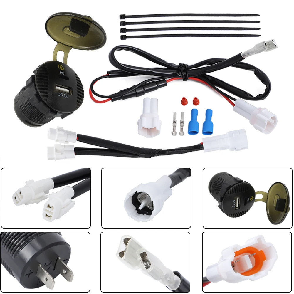 For-Yamaha-Tenere-T7-700-USB-Charger-QC3-0-Voltmeter-Plug-and-Play ...