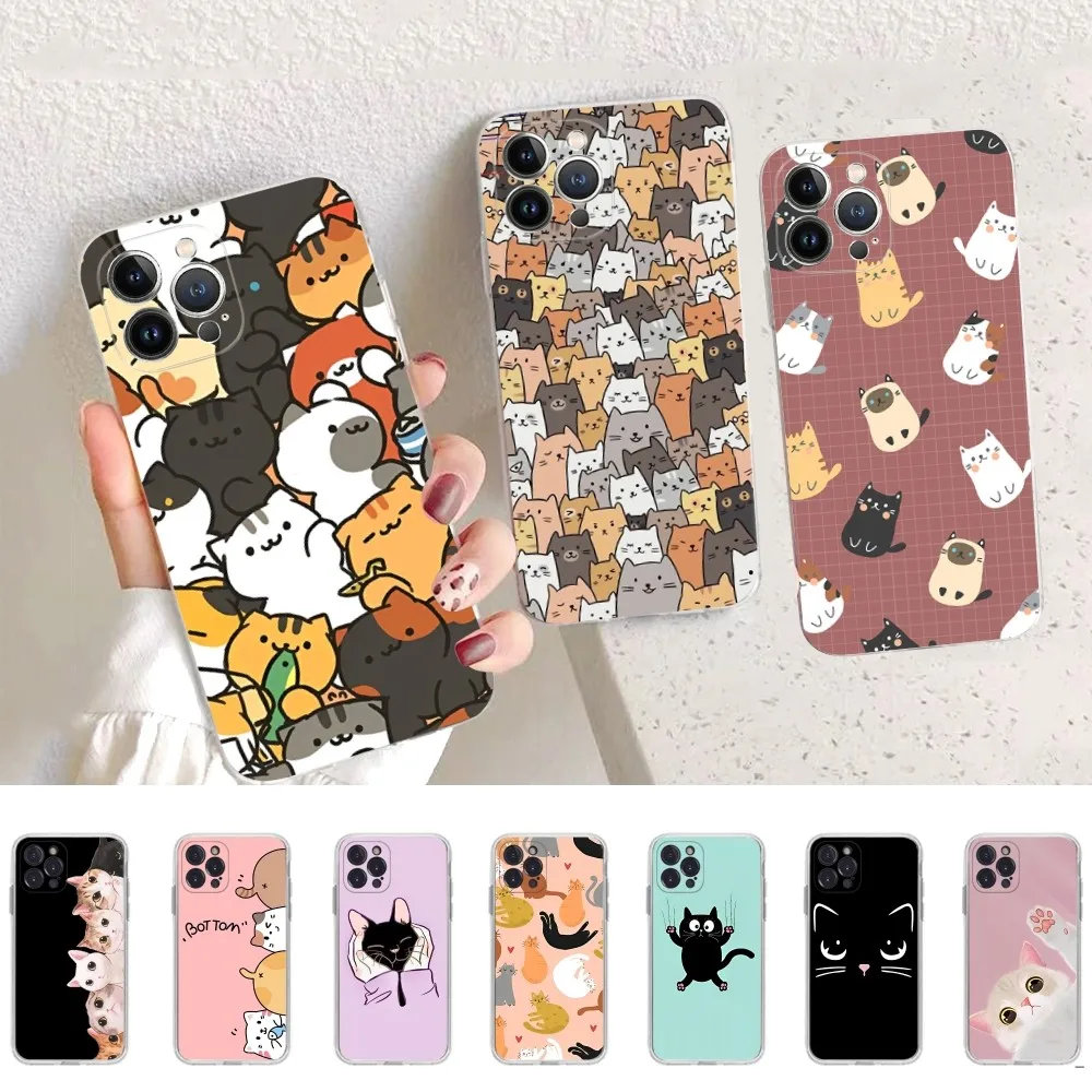 Cat-Cute-Kitten-Catling-Phone-Case-For-iPhone-14-13-12-Mini-11-Pro-XS ...