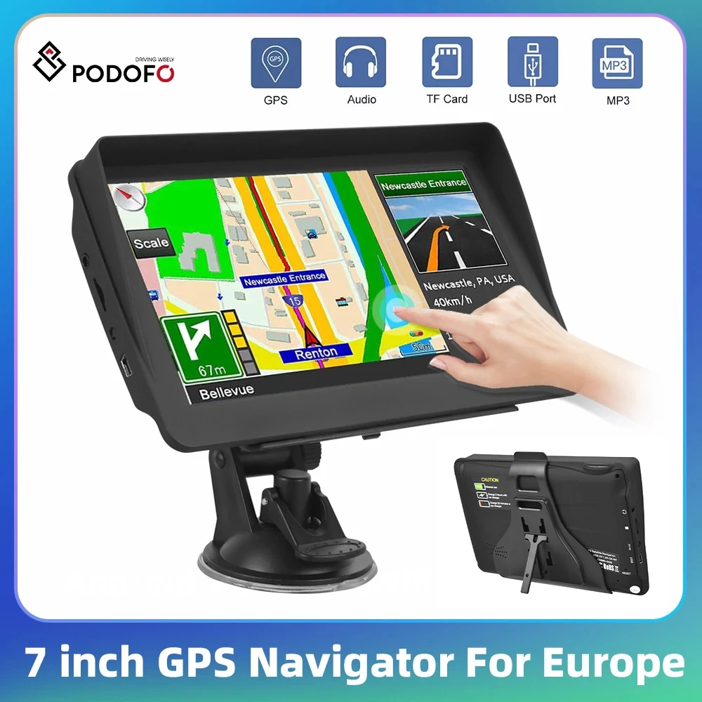 Podofo-7-TFT-LCD-Touch-Screen-Car-Monitor-Vehicle-GPS-Units-Equipment ...