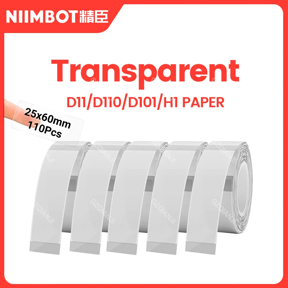 Transparent-Label-Tape-Paper-for-Niimbot-D11-D101-D110-Label-Printer ...