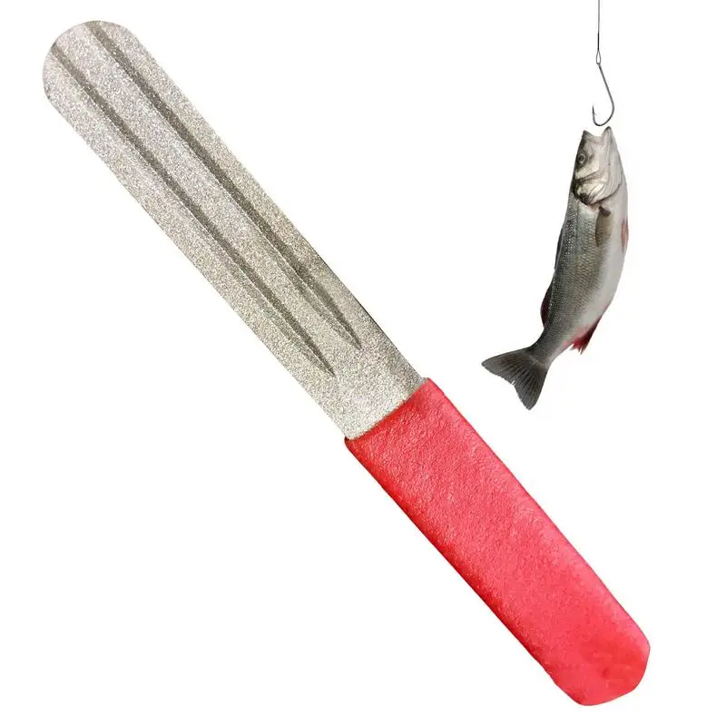 Fishing Hook Sharpener Fishing Dual Grit Diamond Mini Pocket Fish Hook ...