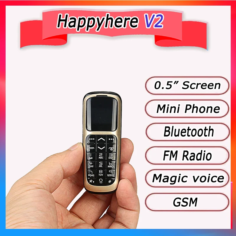 V2-Mini-Telem-veis-novo-Push-button-Bluetooth-Dialer-barato-Celular ...