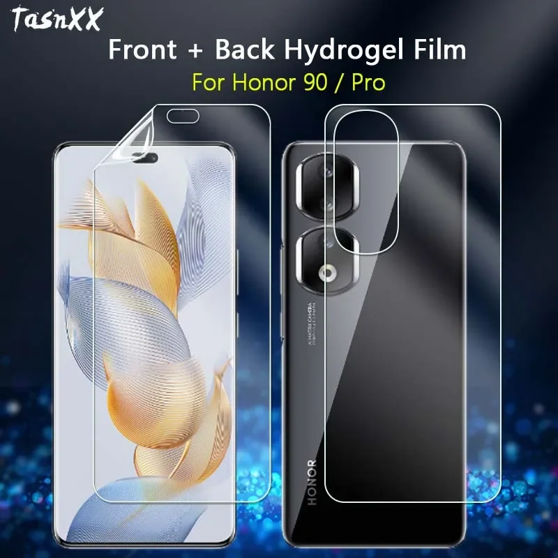 2-in-1-Front-Back-Screen-Protector-For-Honor-90-Honor90-Pro-Clear-Full ...