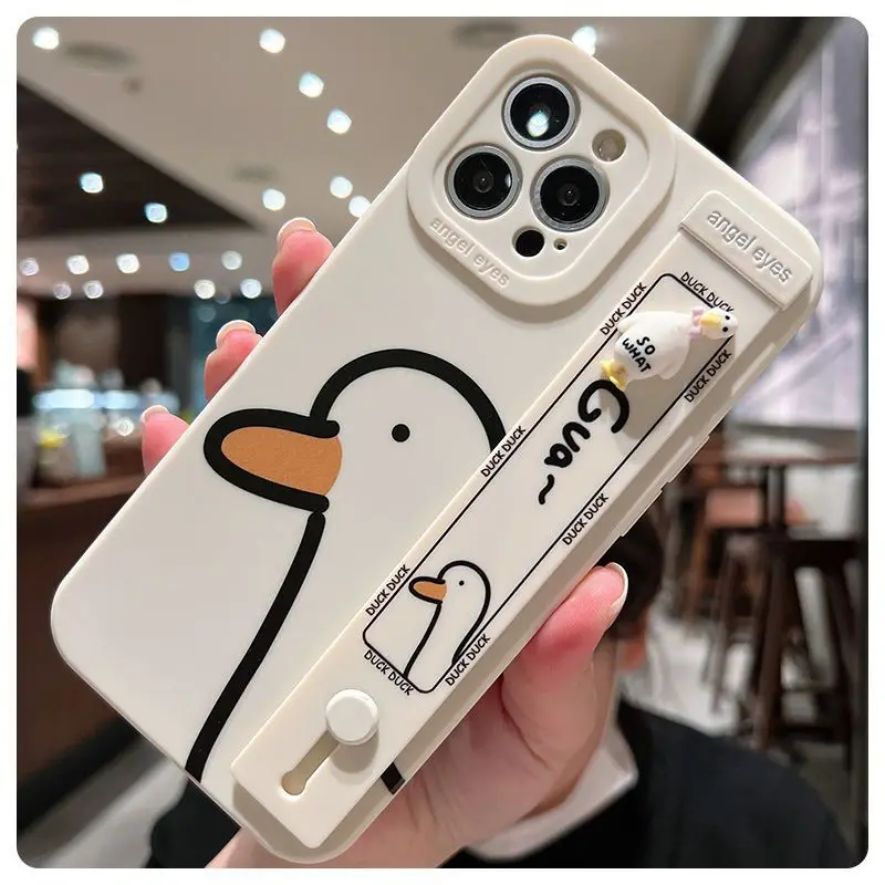 Soft-Cartoon-3D-Duck-with-Wrist-Strap-Protective-Case-for-Samsung ...
