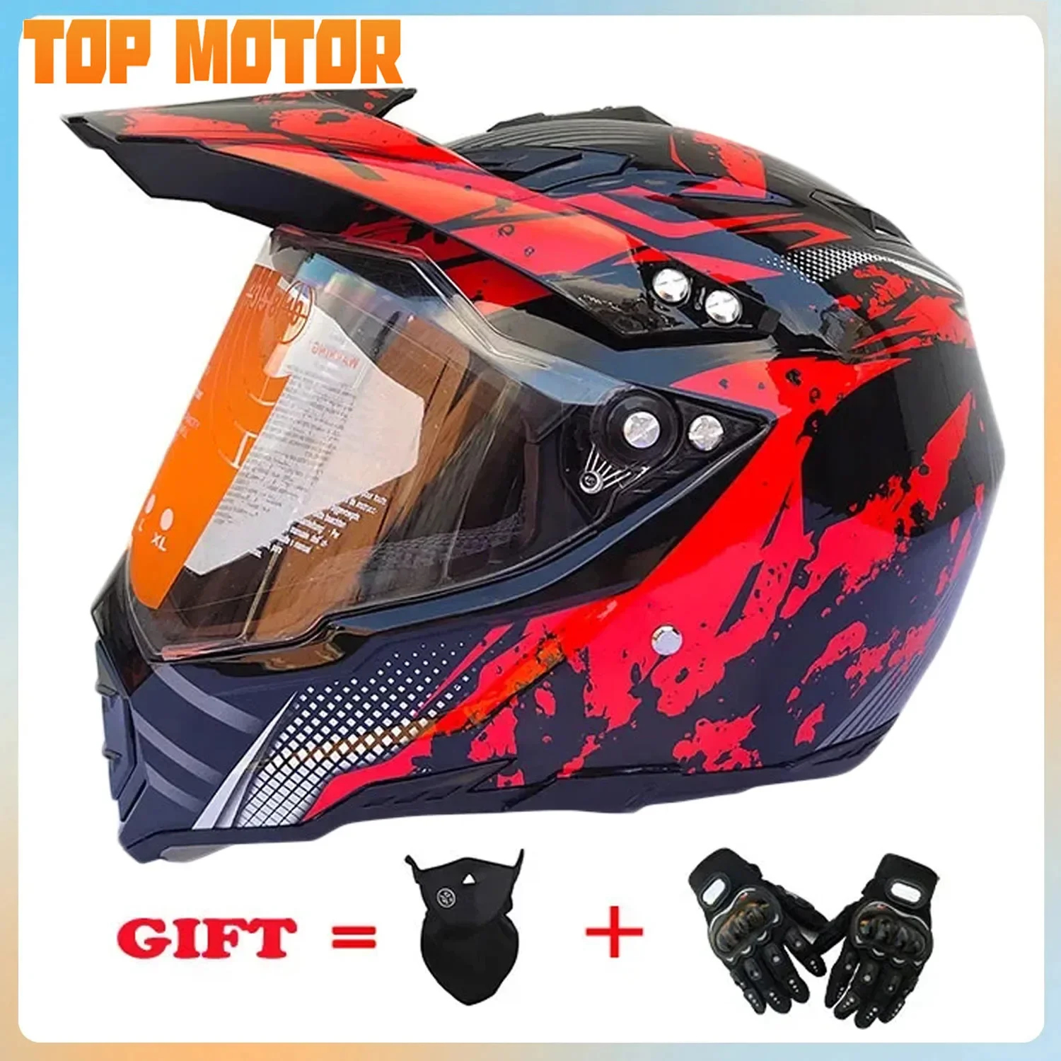Motorcycle Helmet Professional Full Face Motocross Helmets Off Road ...