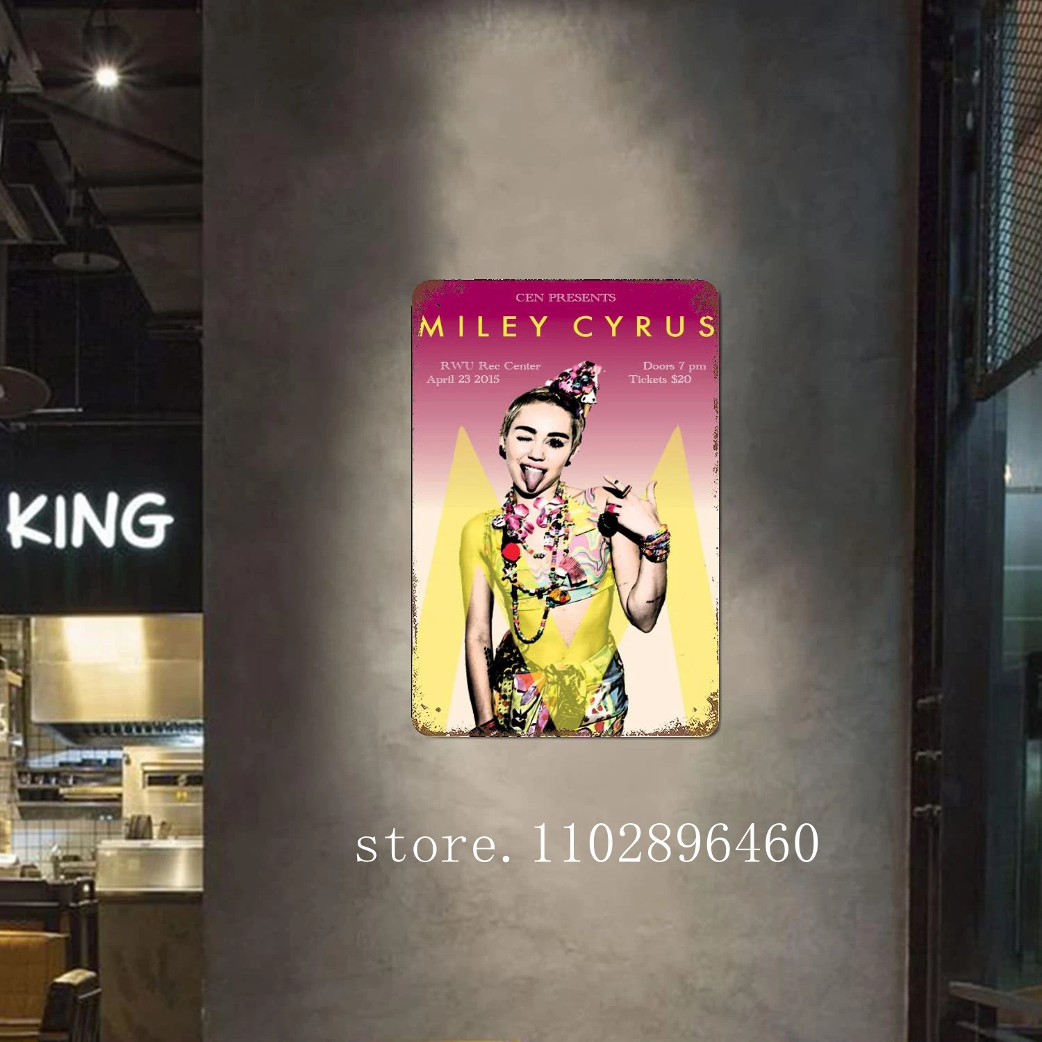 Miley Cyrus Poster Tin Sign Metal Signs Vintage Style Wall, 54% OFF