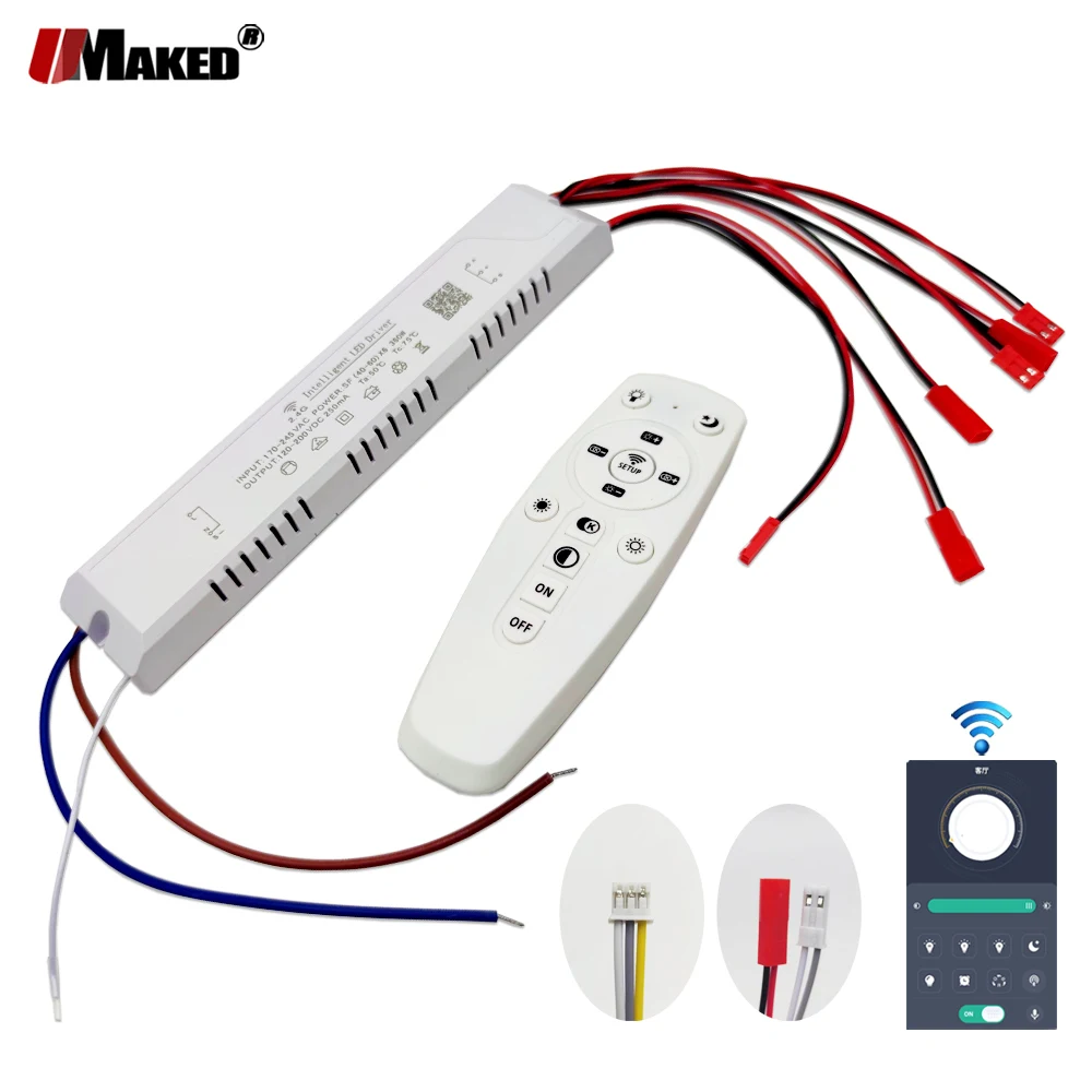 220V 2.4G Intelligent LED Driver (20-40W)X4 160W (30-50W)X4 200W 40-60W)X4 240W 360W 280mA ...