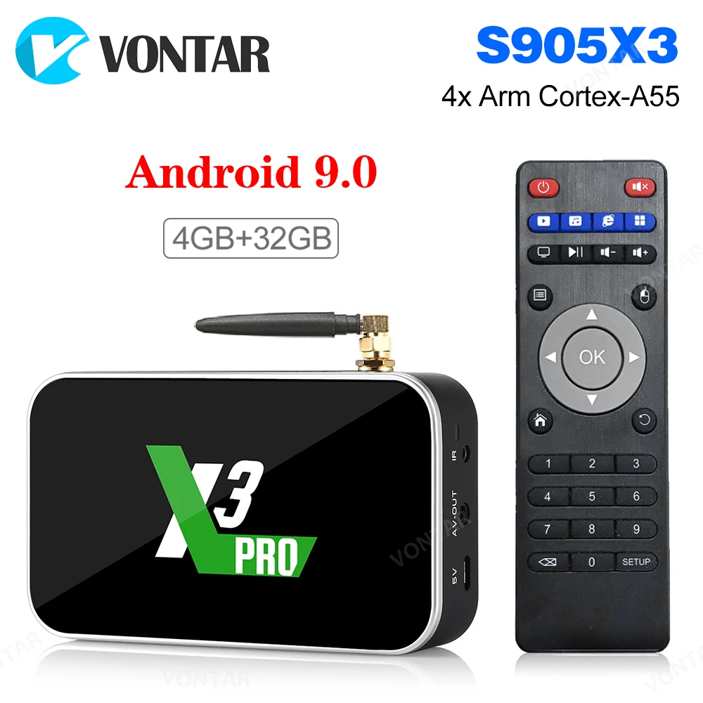 Ugoos X3 Pro 4gb Ddr4 32gb Tv Box Android 9.0 Amlogic S905x3 Tvbox X3 ...
