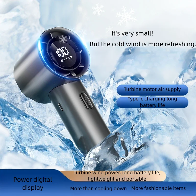 Handheld-Turbo-Jet-Fan-Mini-Portable-Ice-Cold-Fan-Generation-Brushless ...