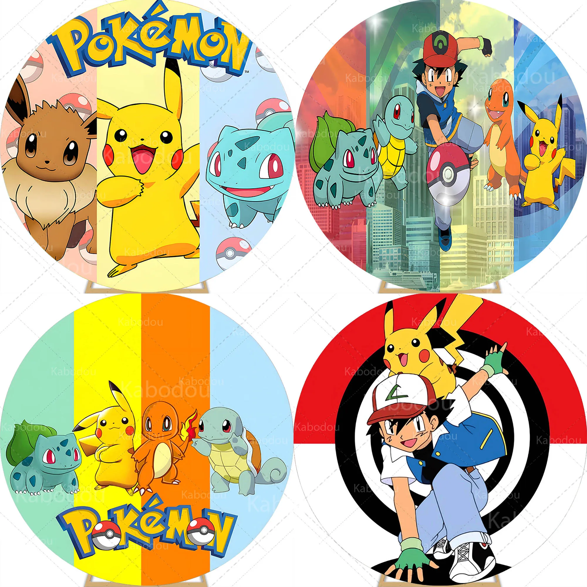 Pokemons-Round-Backdrop-Kids-Boys-Birthday-Party-Photography-Background ...