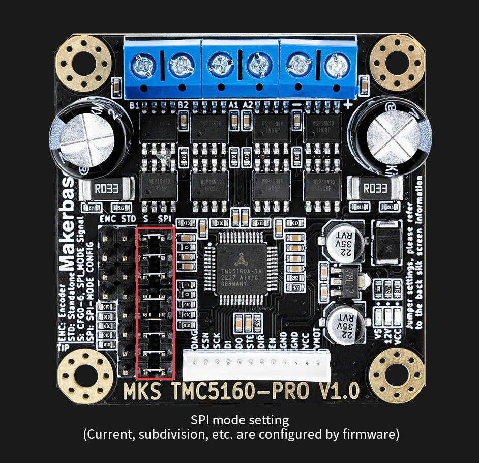 Makerbase Mks Tmc5160-pro High Current 6a High Valtoge 8-60vdc Stepper Motor Driver Spi Mode ...
