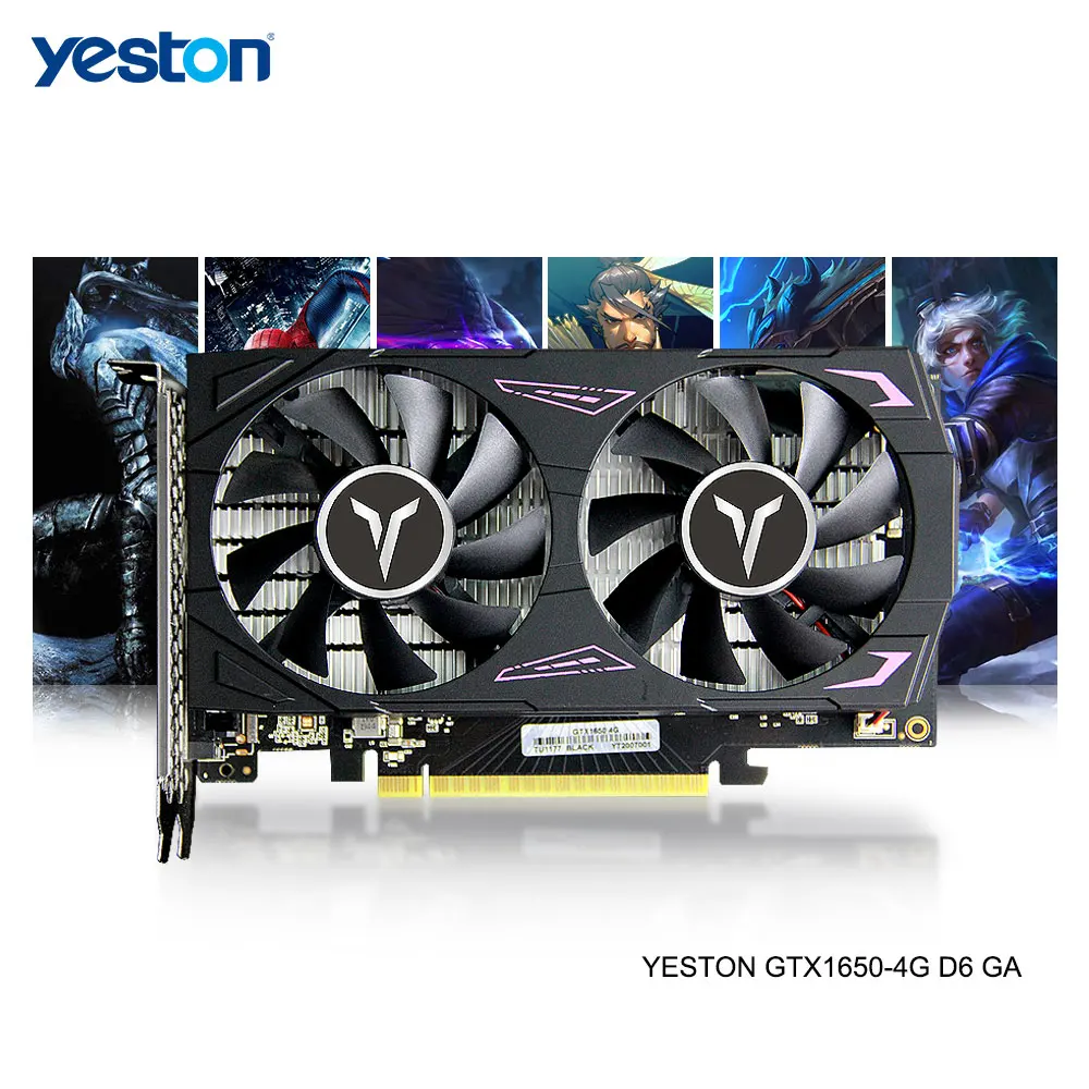 Yeston GeForce GTX 1650 4GB GDDR6 128bit GPU Core 1590MHz Gaming Video ...