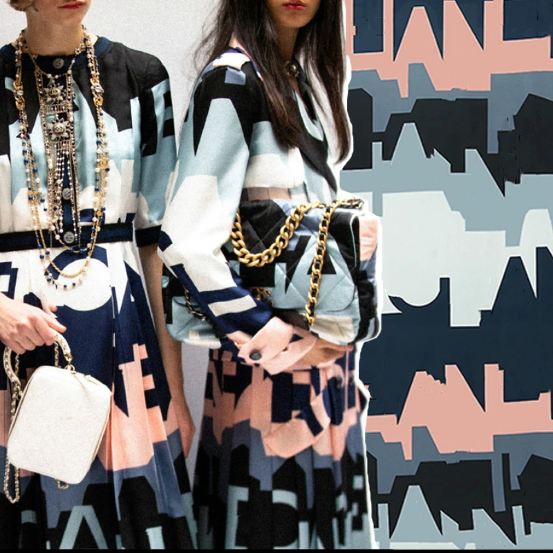 Tela-de-poli-ster-con-estampado-de-sat-n-el-stico-para-vestido-de-mujer ...