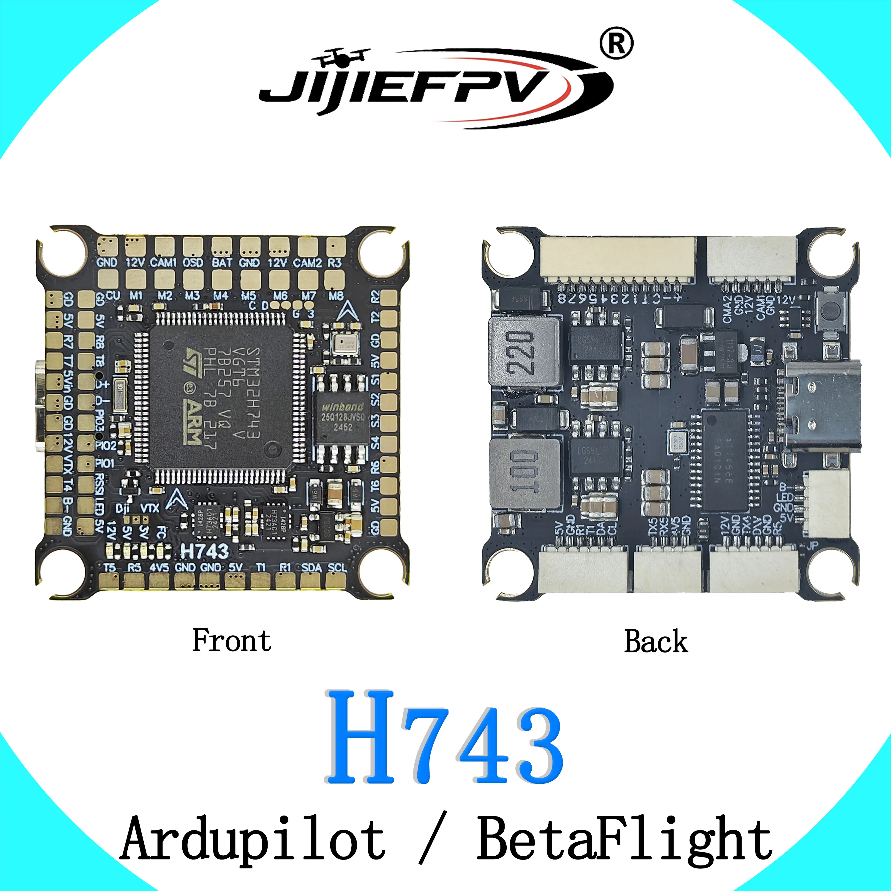 JIJIE H7 H743 FC Flight Contorller stack 8s 70A 4in1 ESC Support ...