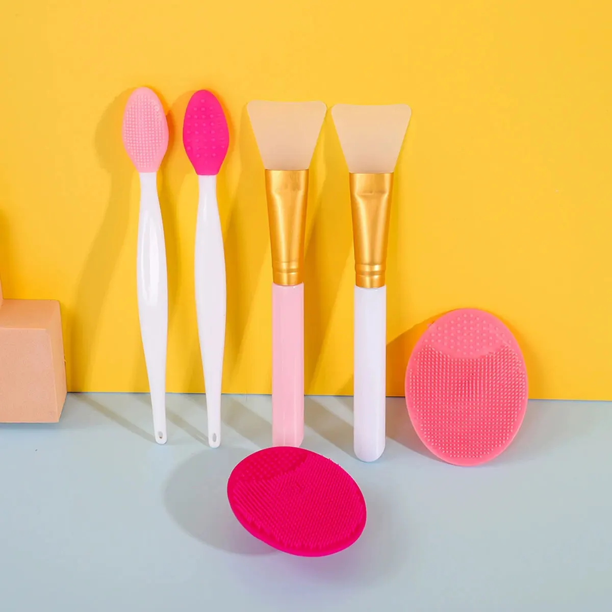 Silicone Facial Cleansing Brush Set Lip Exfoliating Face Scrub Nose ...