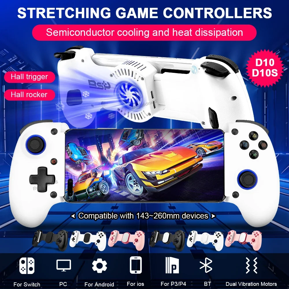 Hot-Sale-D10-D10S-Stretching-Cooling-Wireless-Game-Controller-For ...