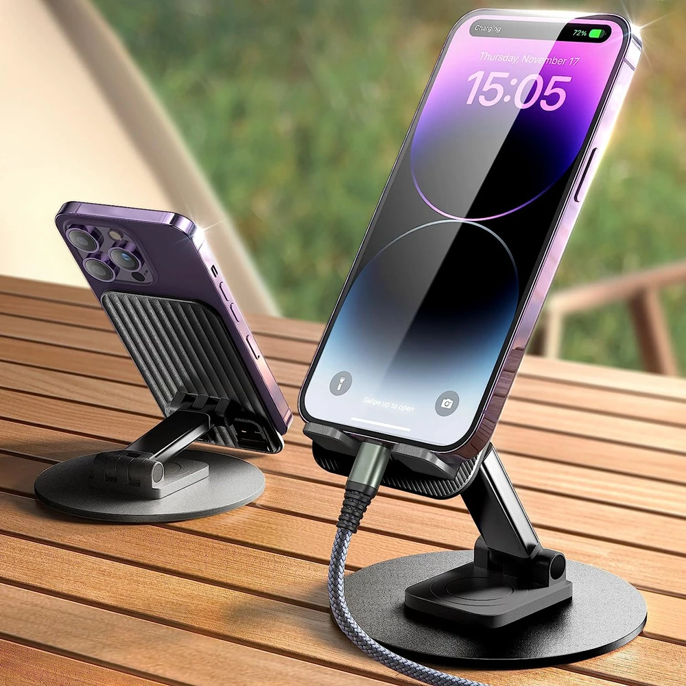 360-Rotatable-Cell-Phone-Stand-Holder-for-Desk-Foldable-iPhone-Stand ...