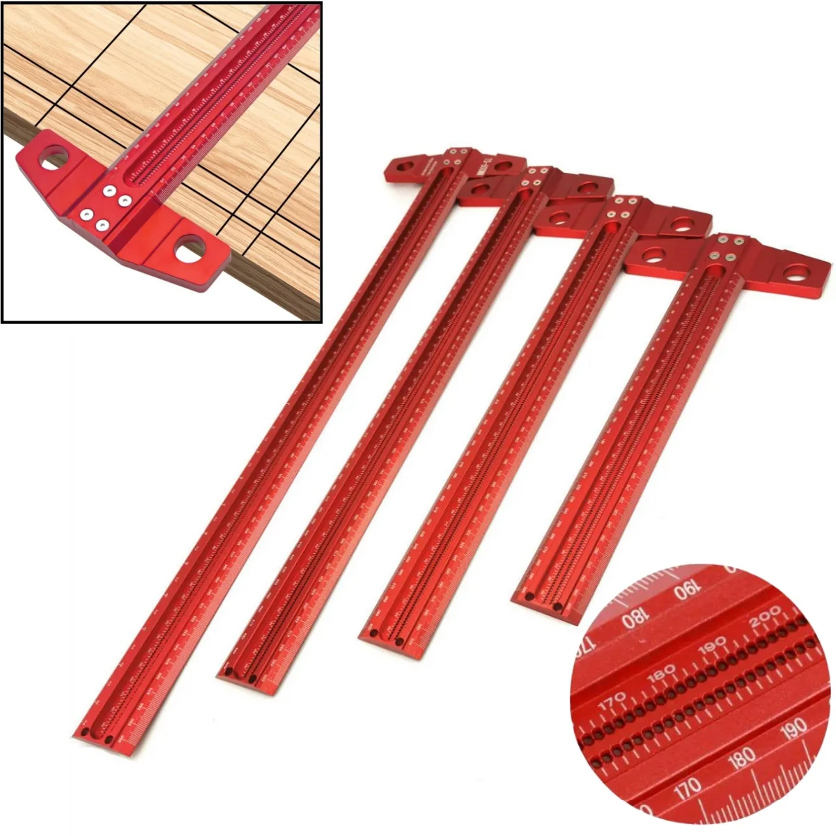 60-500MM-Precision-Marking-T-Ruler-Aluminum-Alloy-Woodworking-Scribe ...