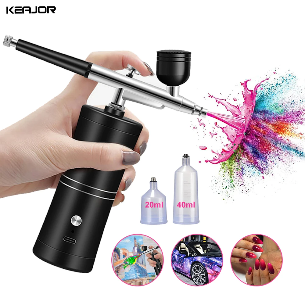 Airbrush-Nail-Paint-With-Compressor-For-Model-Varnish-Crafts-Painting ...