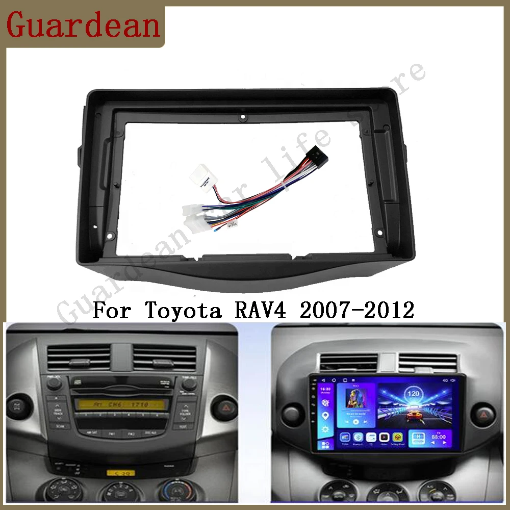 Marco de DVD para coche, pantalla de 9 pulgadas, Panel de Radio, 2 Din ...