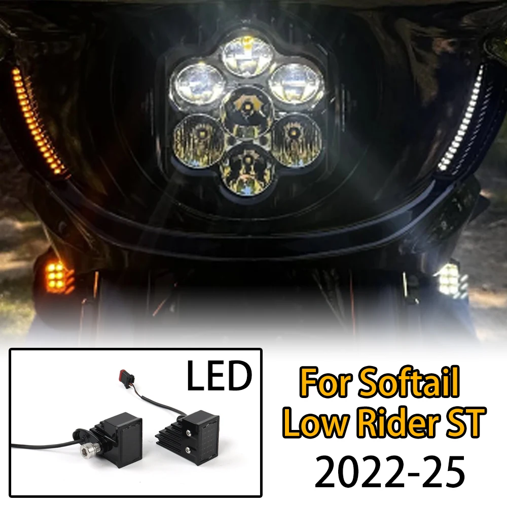 LED Fairing Decorative Headlights Turn Signal Warning Lights for Harley ...