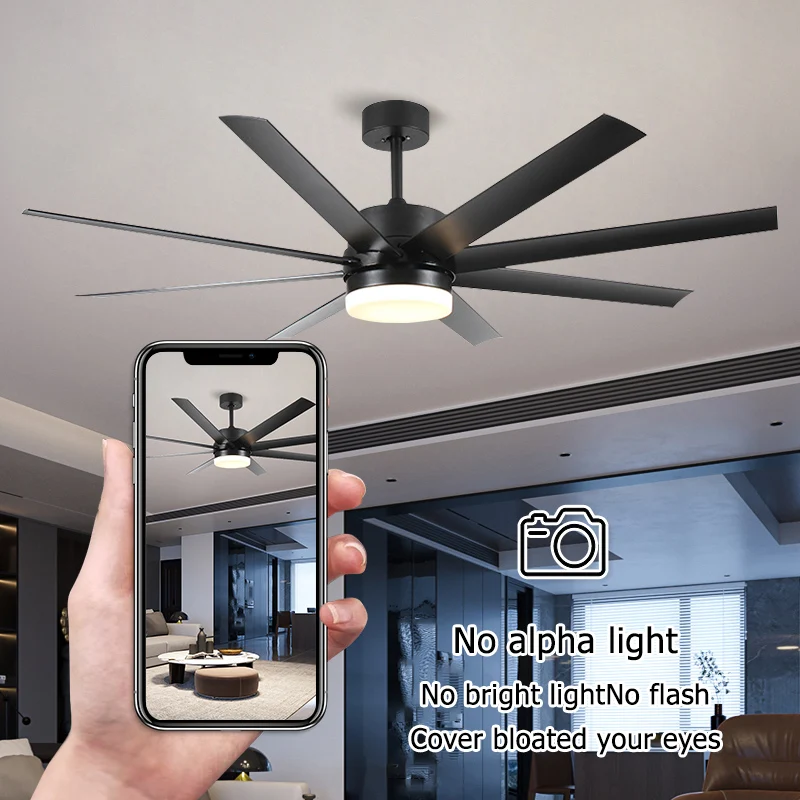 Modern-LED-ceiling-fan-light-with-intelligent-switch-fan-light-for ...