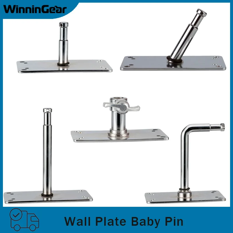 6" Wall Plate Baby Pin With 5/8" Stud T Shape Plate For Photo Studio ...