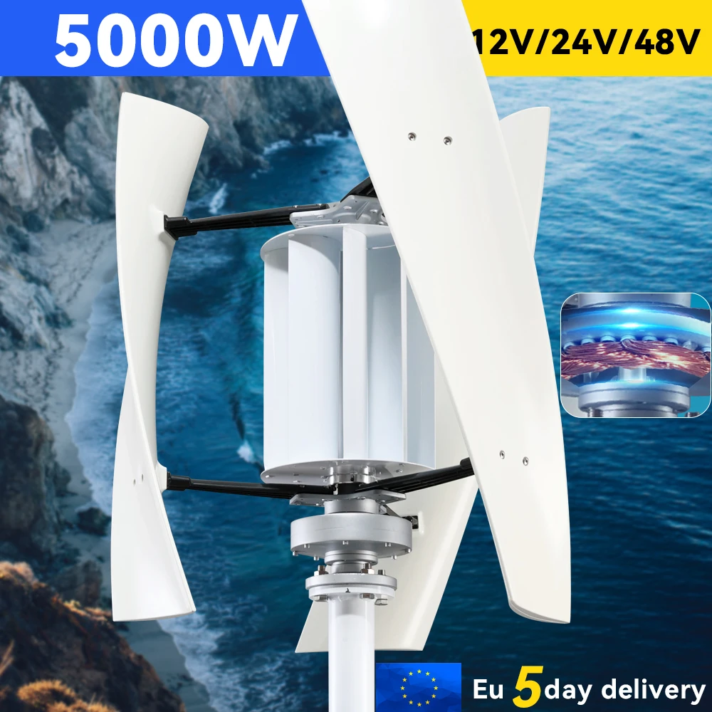 5000w-Wind-Turbine-Generator-48v-12v-24v-5kw-3-Blades-Permanent-Maglev ...