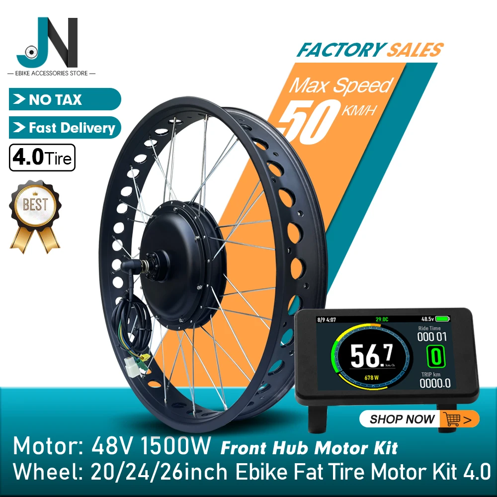 Electric-Fat-Bike-Kit-48V-1500W-Front-Wheel-Hub-Motor-with-4-0-Tire-20 ...