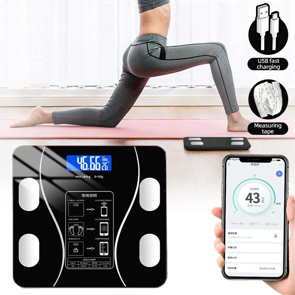 Rechargeable-Body-Fat-Scale-Body-Weight-Scales-Smart-Wireless-Digital-Weight-Scale-Body ...