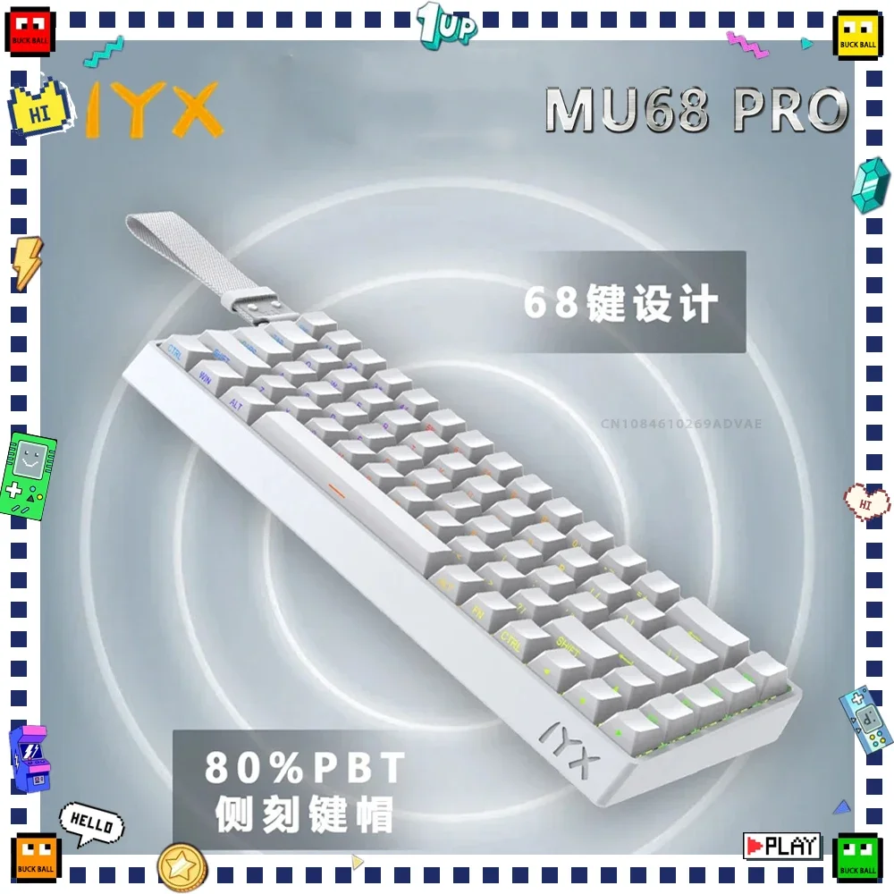 IYX-Mu68-Pro-teclado-mec-nico-Gaming-interruptor-magn-tico-liga-de-alum ...