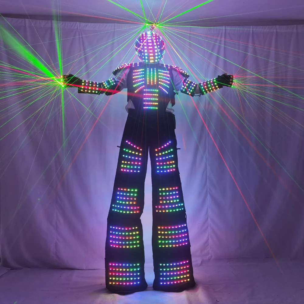 Future-Full-color-LED-Robot-Suit-Colorful-luminous-Glowing-Wears ...